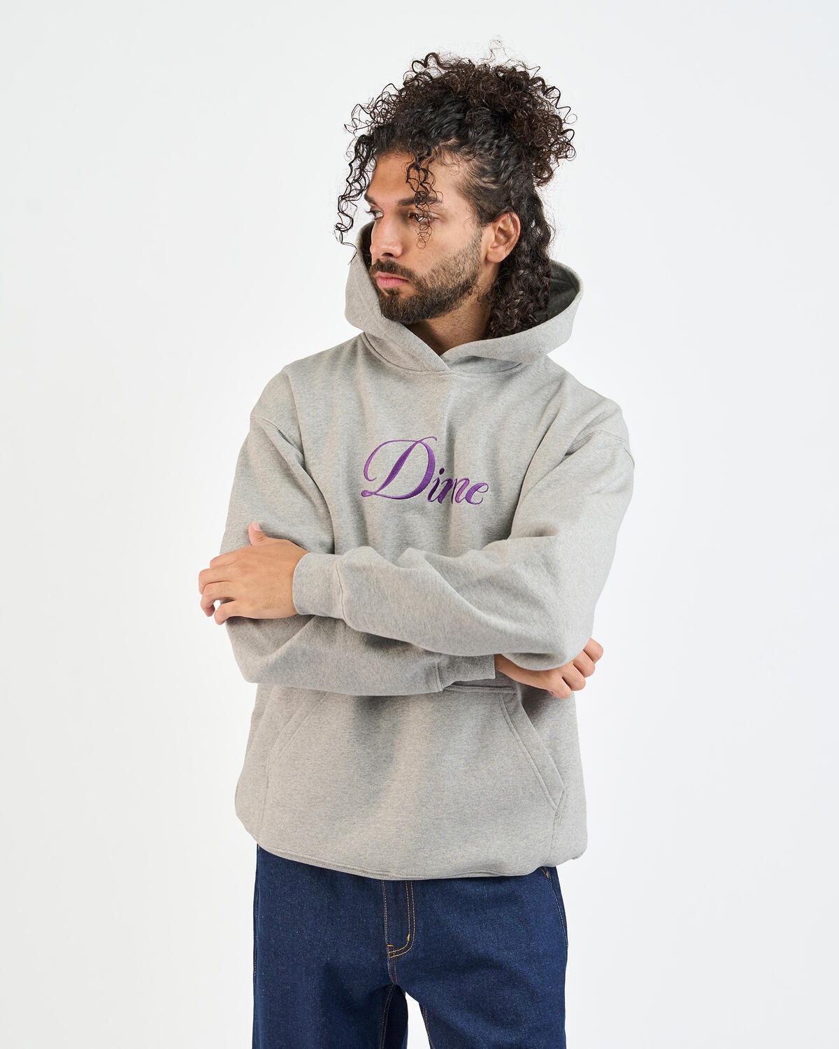 Dime Cursive Hoodie | DIMEFA2556GRY | AFEW STORE